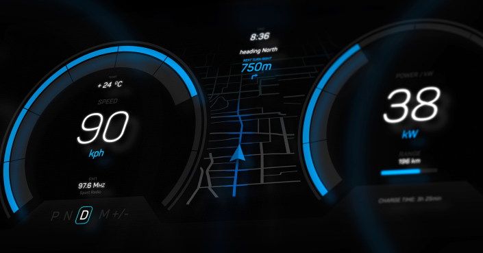 Digital Instrument Cluster, Digital Gauge Cluster, Digital Cluster - FIC
